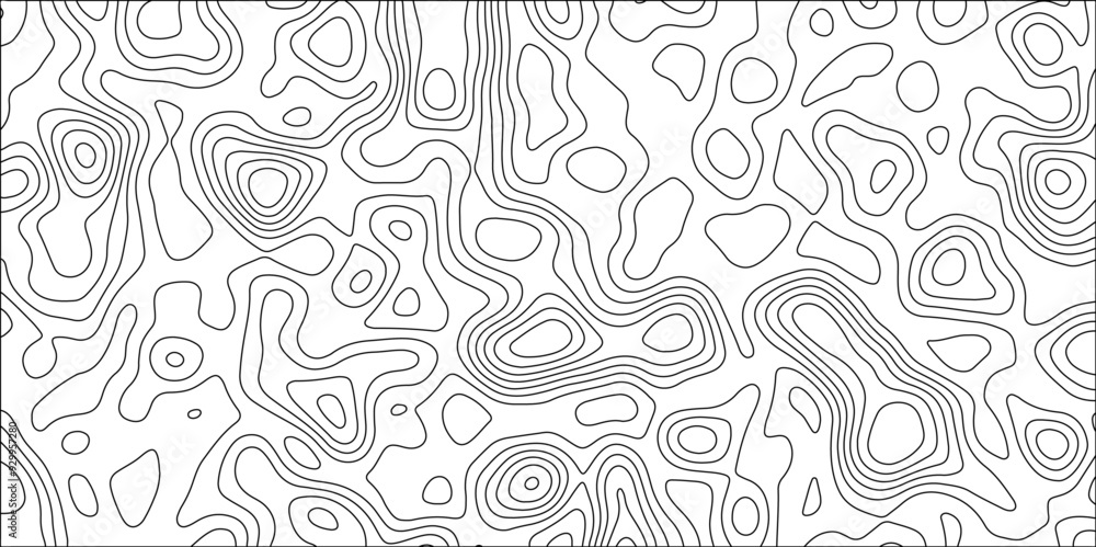 Contour map background. Stylized topographic contour map. Geography ...