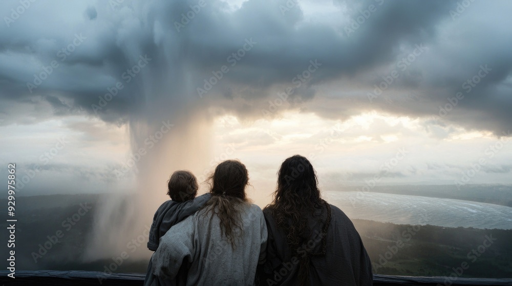 Noah's journey, depiction of religious personality Noah and his ark ...