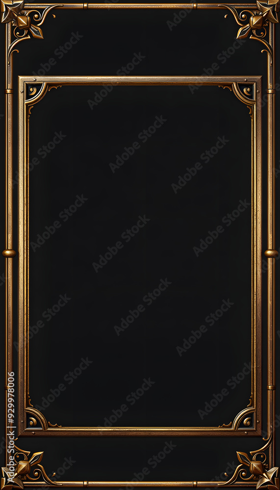 Frames medieval game ui. Metallic title banners, decorative borders ...