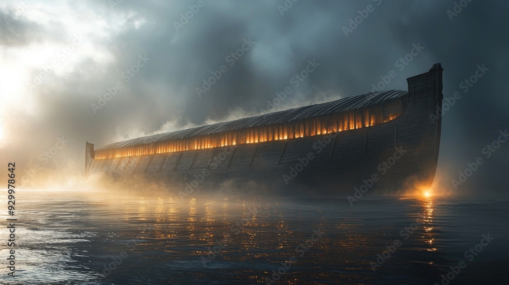 Noah's journey, depiction of religious personality Noah and his ark ...