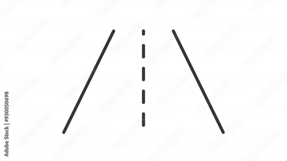 Animated road icon. Moving highway line animation. City infrastructure ...