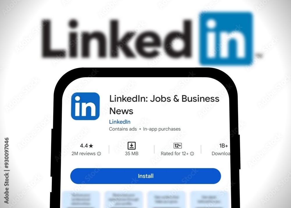 Chittagong, Bangladesh- 20 August 2024: Linkedin app install for ...