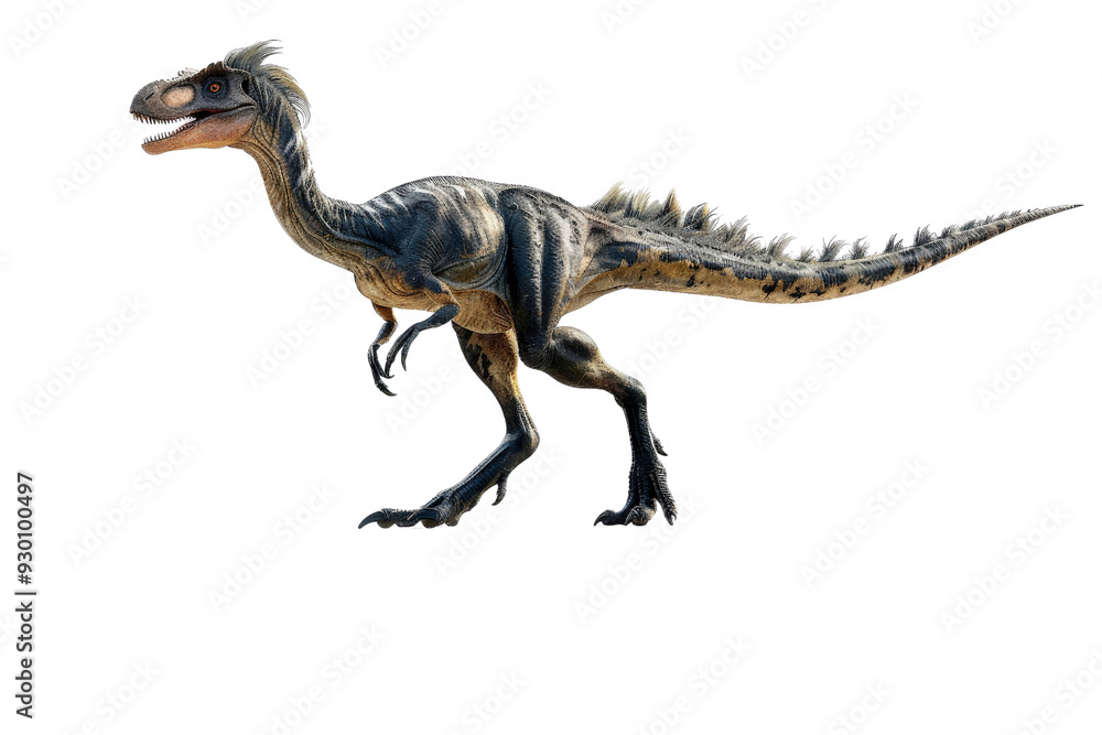 Clear, isolated image of Gigantoraptor on a white background, focusing ...