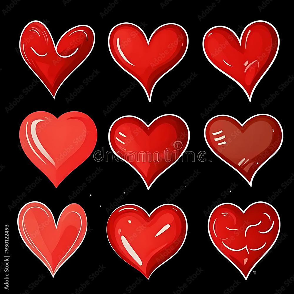 Heart illustration, cartoon heart, heart, heart paint, vector ...