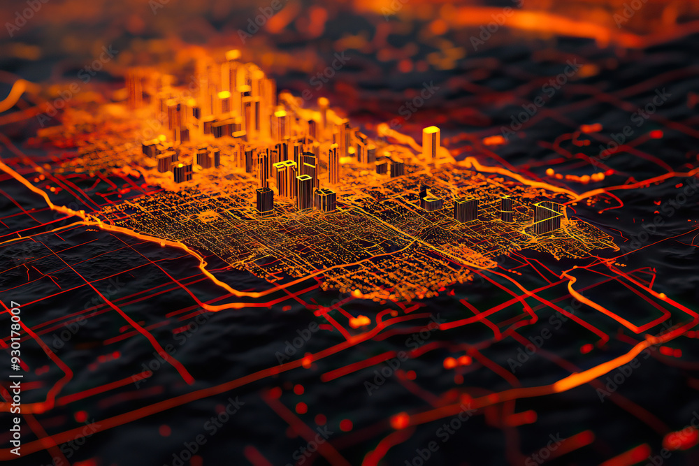 Technical aerial visual, 3D LiDAR GIS aerial map satellite scan model ... Technical aerial visual, 3D LiDAR GIS aerial map satellite scan model ...