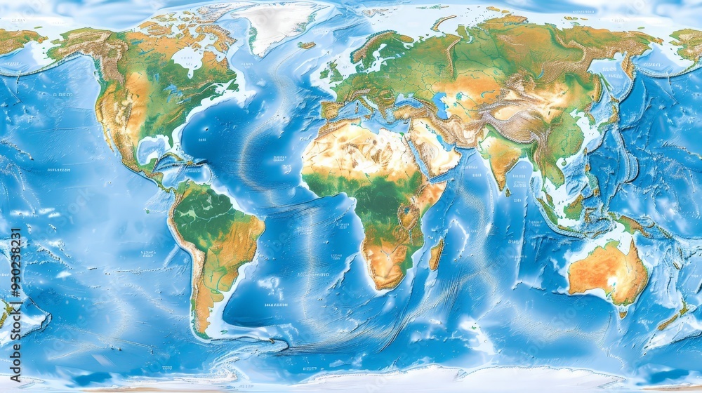 Illustrate a detailed world map showing all major desert regions ...