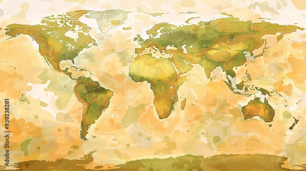 Illustrate a detailed world map showing all major desert regions ...