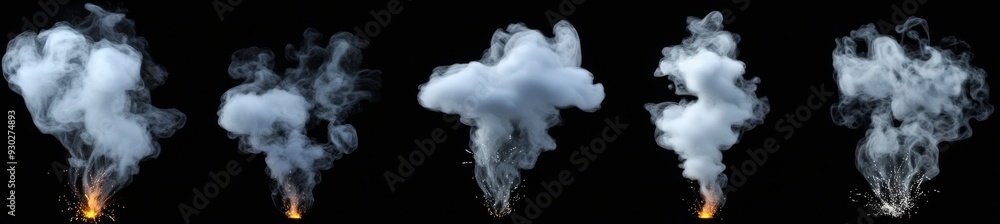 This animation features a cloud explosion dusty explosion, a sprite ...