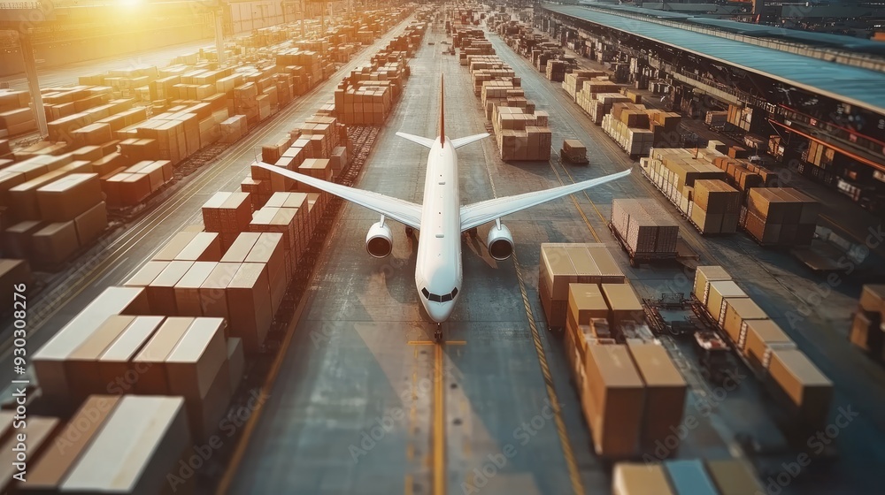 Aerial logistics in air transport, visualizing the advanced systems ...