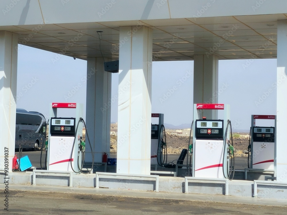 Madinah Makkah Road, Saudi Arabia, June 25 2024: Al Mawarid Petrol ...