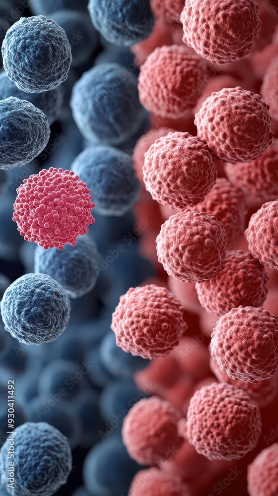 Illustrative comparison of normal colon cells versus metastatic cancer ...