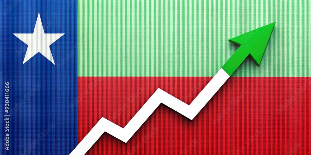 Chilean flag proudly displays green ascending arrows, symbolizing ...