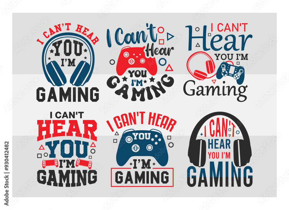 Gaming Svg, I Can't Hear You I'm Gaming Svg, Funny Gamer Svg, Gamer ...