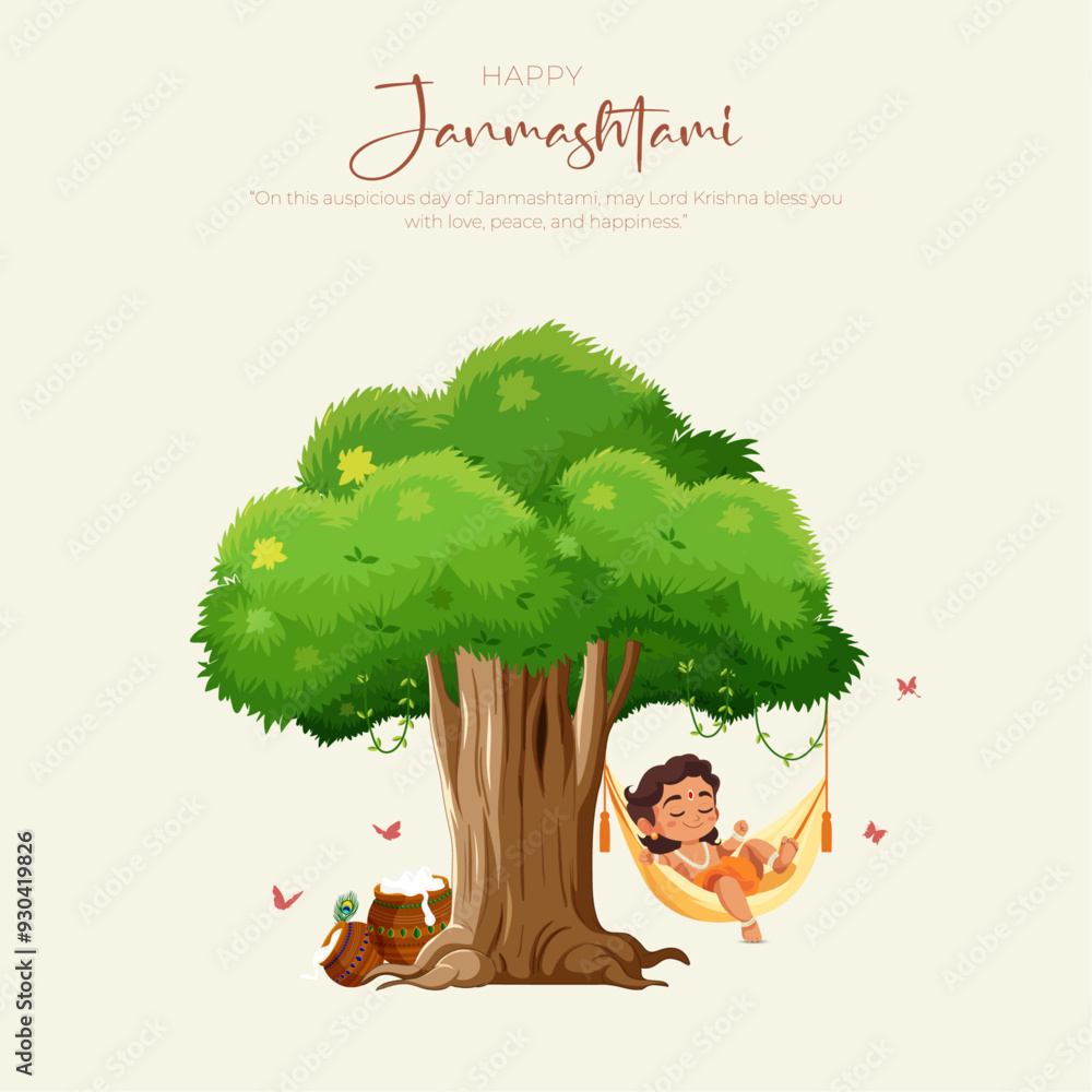 Happy Khrishna Janmashtami and dahi handi Hindu festival of happy shree ...