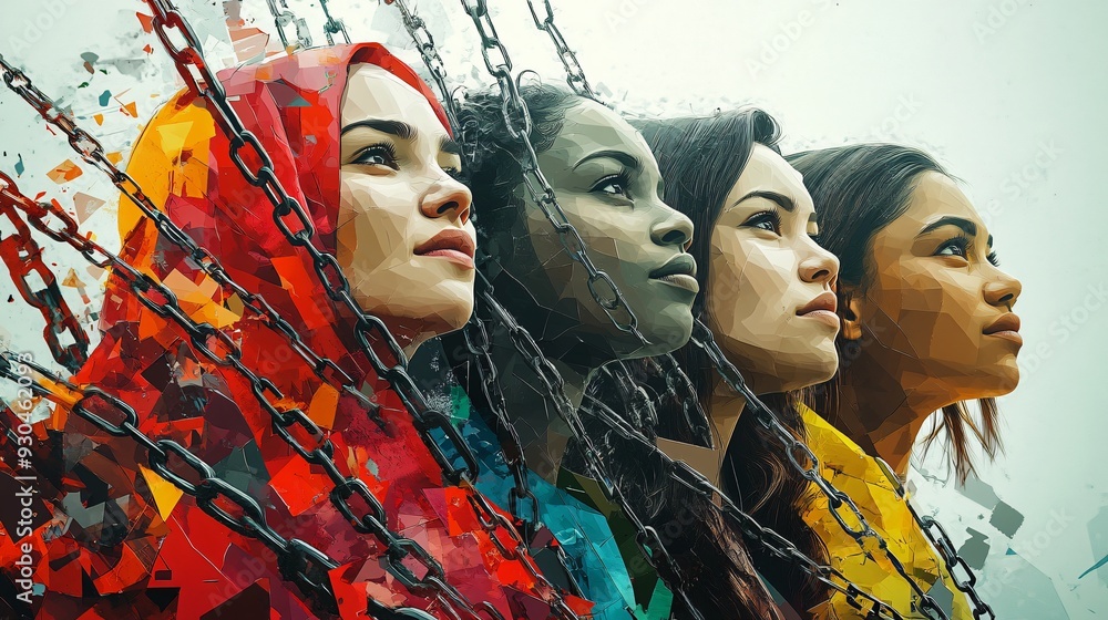 Breaking Chains of Equality Empowering Digital Artwork of Diverse Women ...