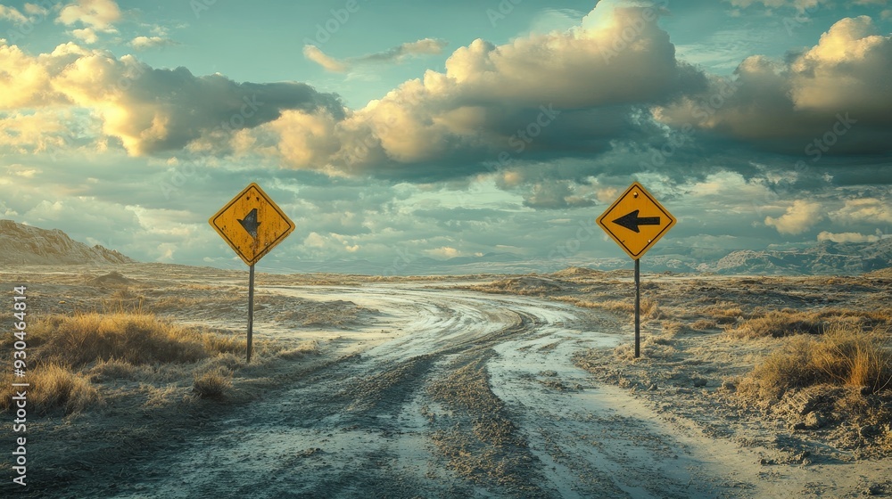 Fork in the Road: Choosing Your Path Forward - A dusty road splits into ...