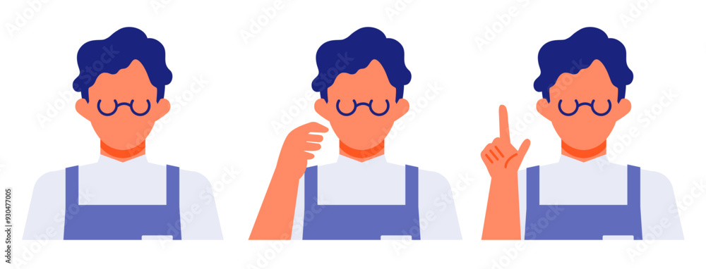 Working man. Concept for Problem Solving. Man cartoon character. People ...