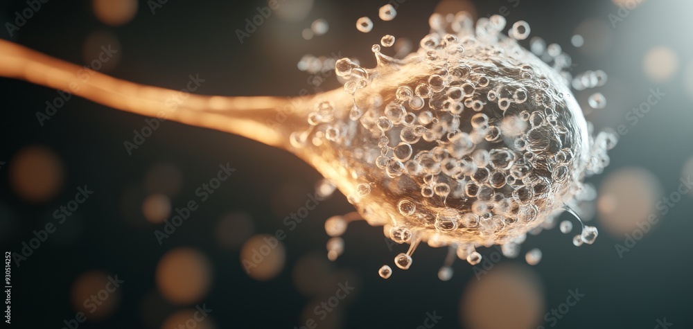 High-resolution microscopy images showcasing sperm cells, bubbles, and ...