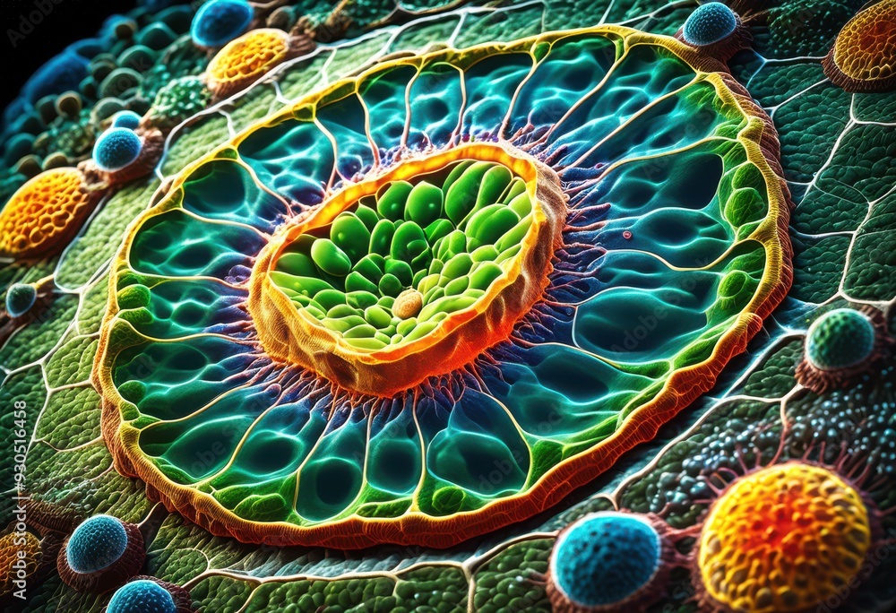detailed plant cell diagram featuring labeled structures educational ...