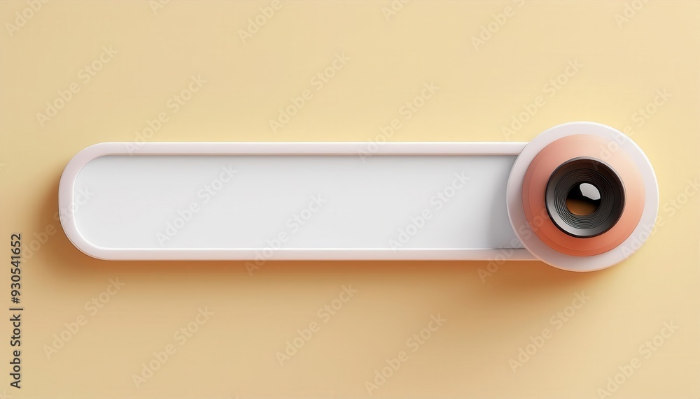 Stylish camera design with a sleek interface on a soft yellow ...