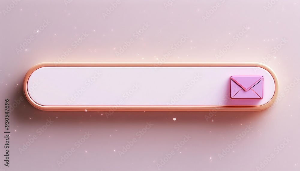 A sleek, minimalistic email input field featuring a small pink envelope ...