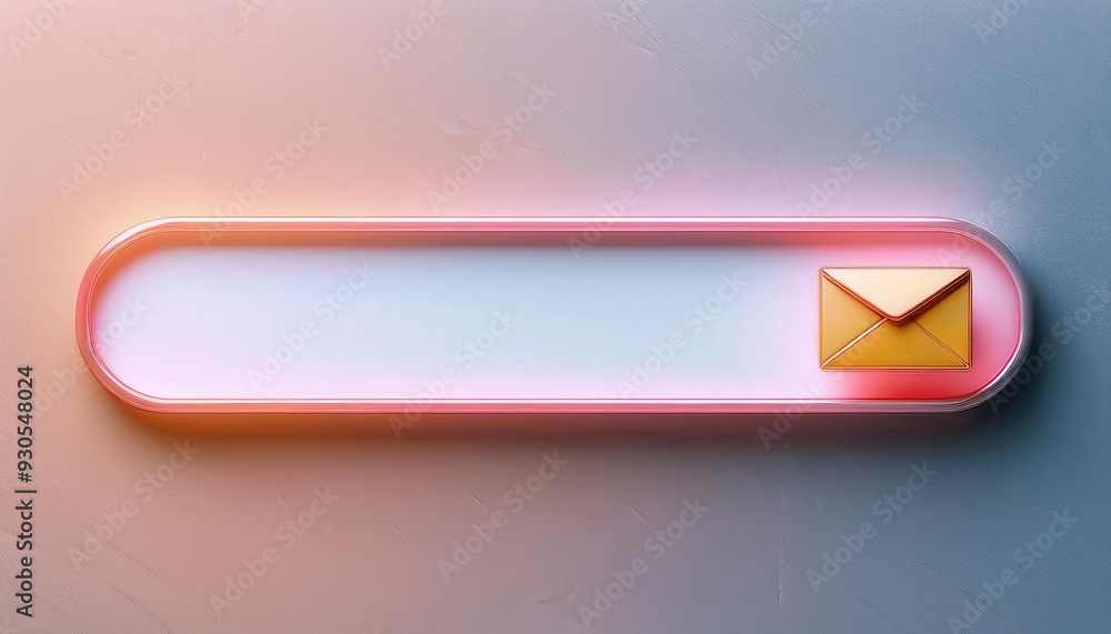 A modern communication theme featuring a glowing message box with an ...