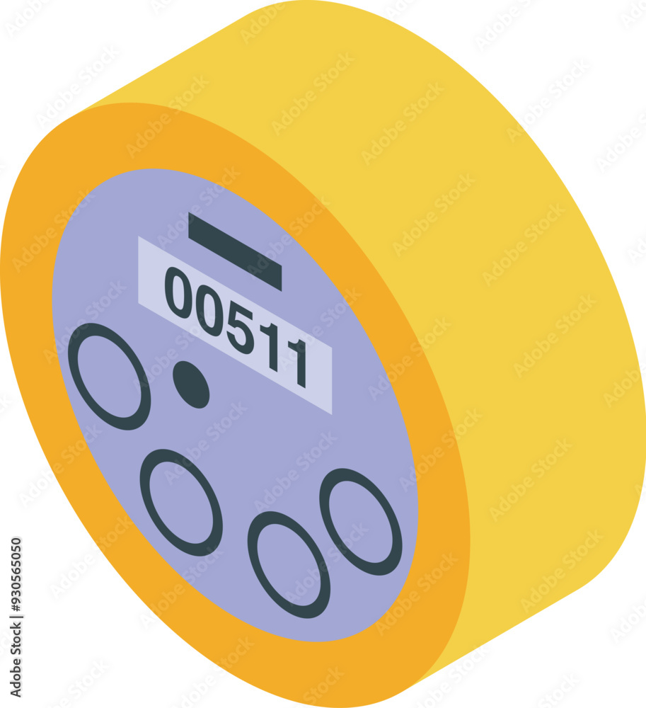 Water meter measuring water consumption in cubic meters, essential ...
