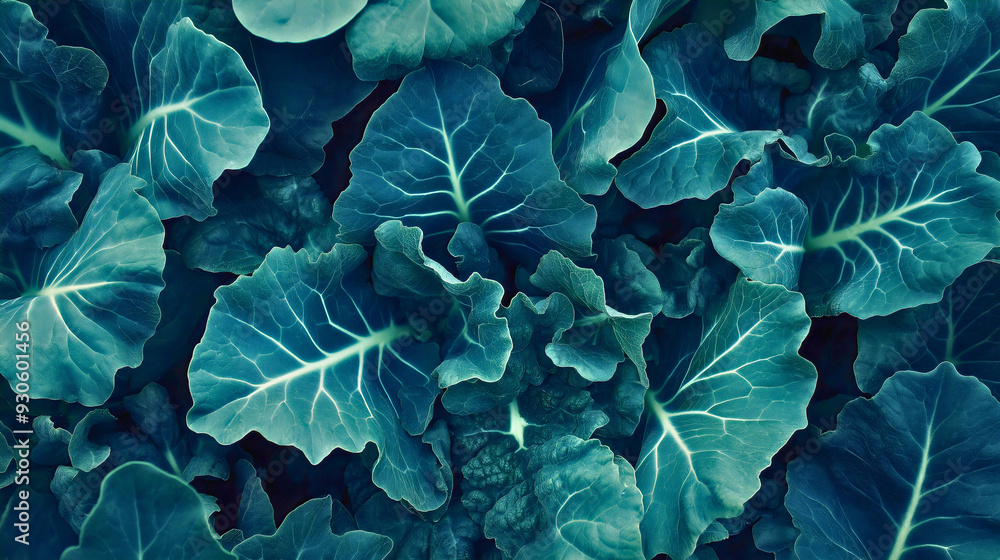Kale with blue leaves, kale with blue leaves and a blue center ...