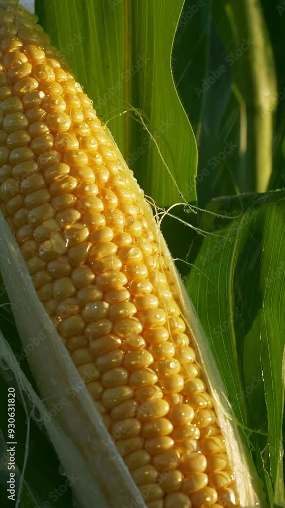 harvesting corn cobs vertical video. sweet corn produce, sweet corn at ...