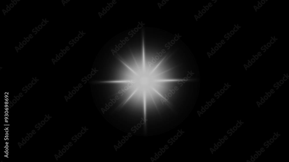 Starlight, flare light effect animation isolated on black background ...