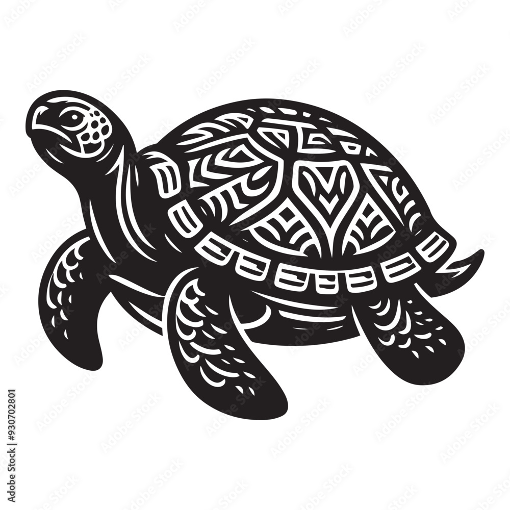 Turtle vector art, Turtle silhouette, Turtle illustration, Turtle black ...