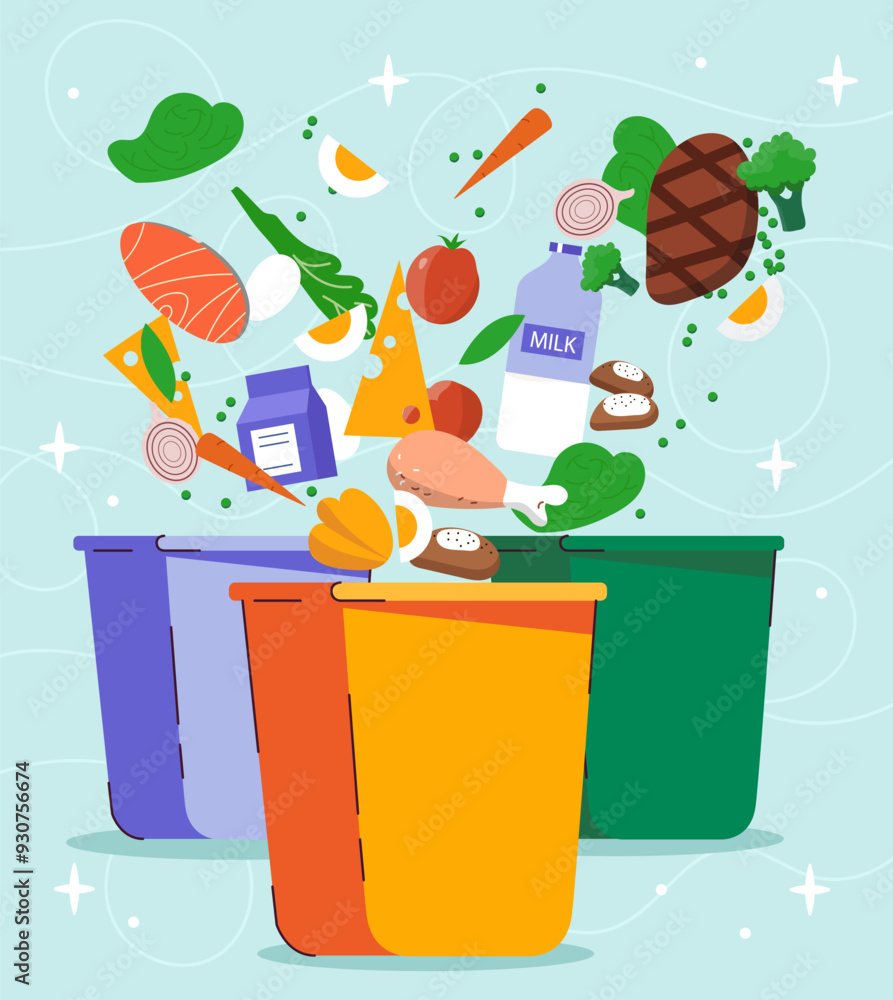 Food waste concept. Waste processing, recycling and reuse. Reducing ...