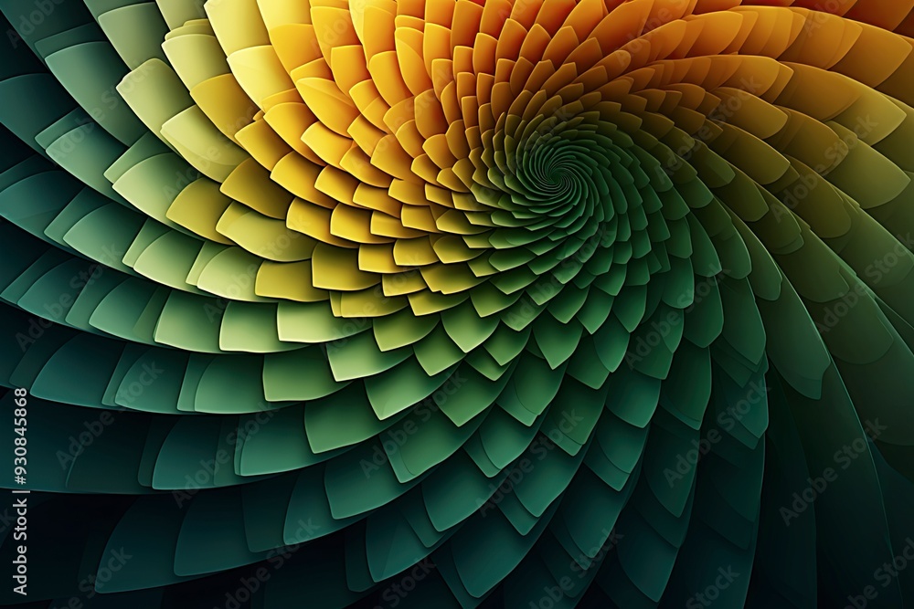 Fibonacci Spiral Background. The natural harmony and mathematical ...