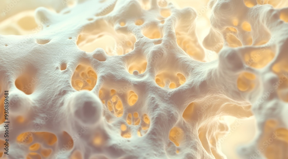 The image shows bone resorption, where osteoclasts break down bone ...