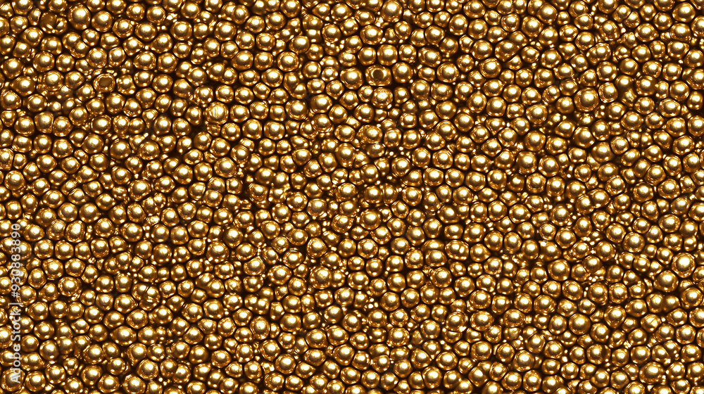 opulent golden seed bead texture with varying sizes and subtle shadows ...