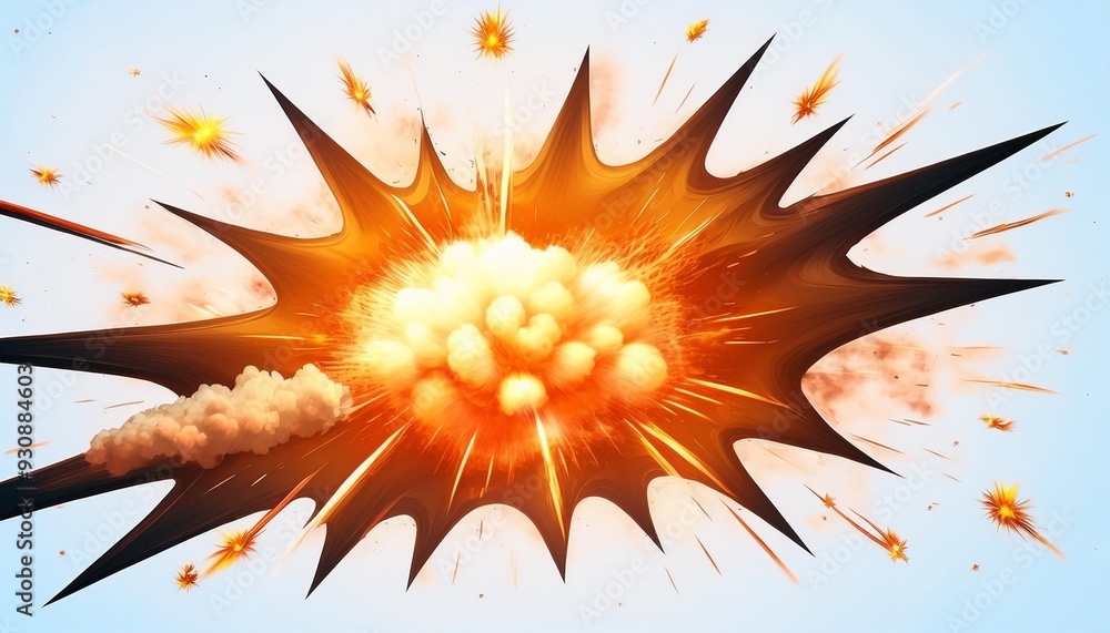 cartoon boom effect comic bomb explosion doodle energy hit speed crash ...