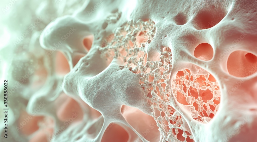 This image illustrates the intricate process of bone resorption where ...