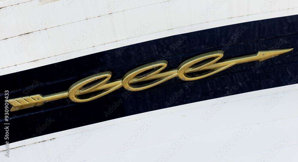 Toronto Canada, August 18, 2024; The stylized golden CCC bow logo of a ...
