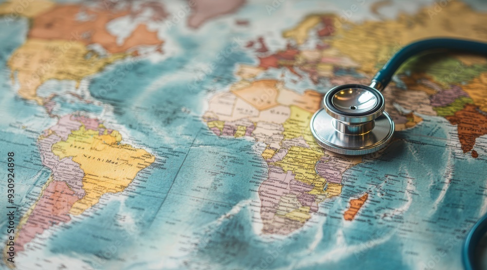 This image symbolizes the connection between global health care and ...