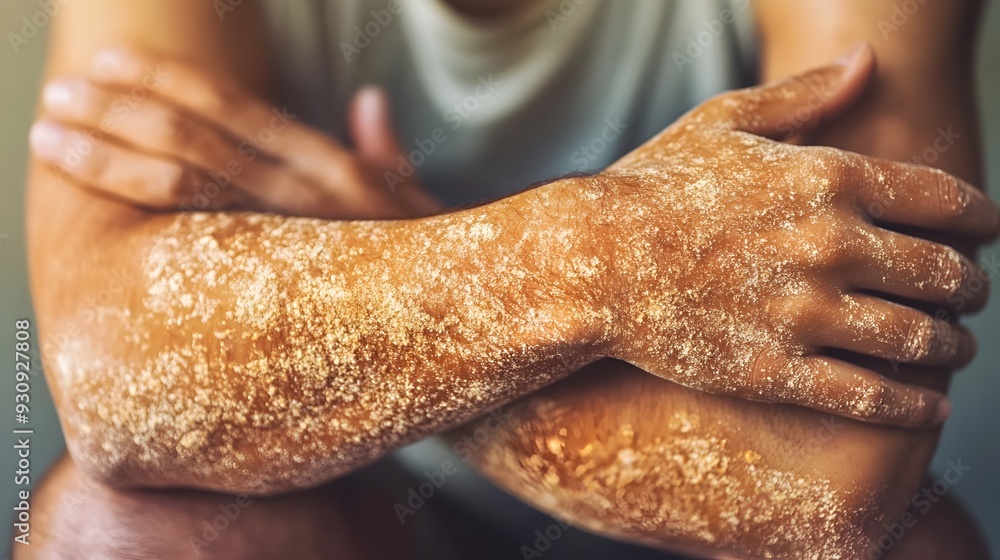 Detailed Close up of Skin Allergy Causing Hives and Welts on Arms and ...