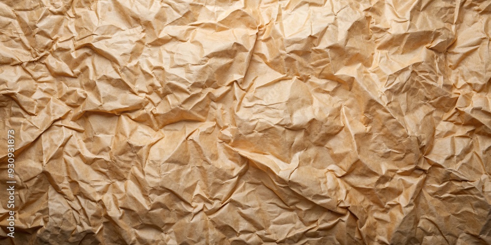 Wet crumpled glued paper background with texture , wet, crumpled, glued ...