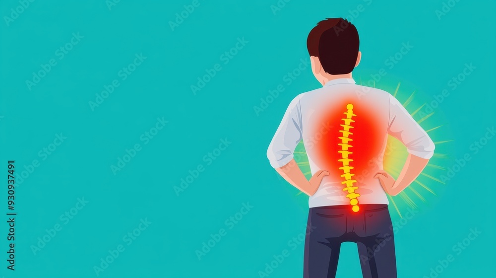 Fighting Sciatica: Person with Sore Lower Back Seeking Relief through ...