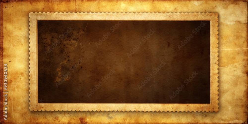Vintage instant film frame background with aged border and retro color ...