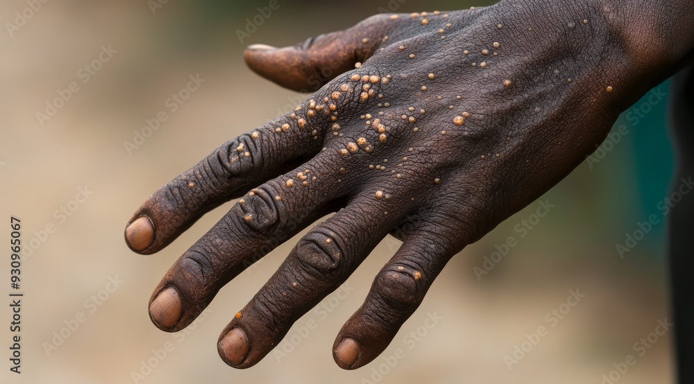 This image clearly depicts a hand that displays alarming signs of a ...