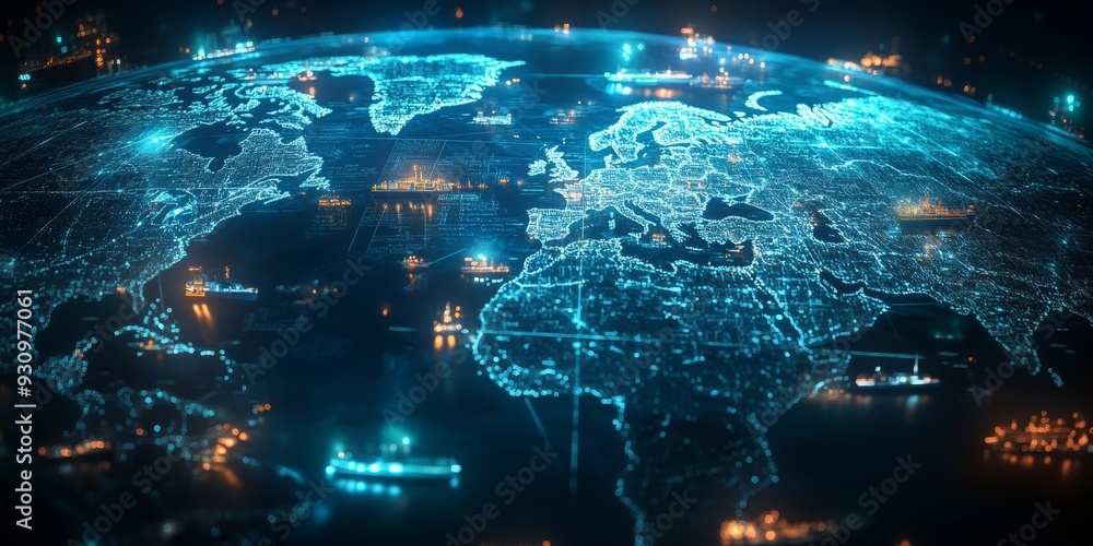 This interactive map showcases global logistics networks and cargo ...