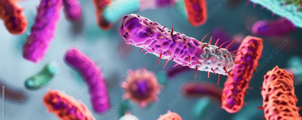 Microscopic image of bacteria being broken down by antiseptic agents ...