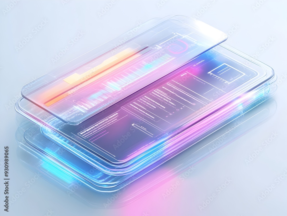 Transparent Digital Wallet Displaying Detailed Transaction History ...