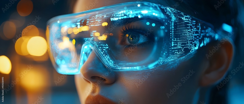 Conceptual visualization of advanced wearable technology designed to ...
