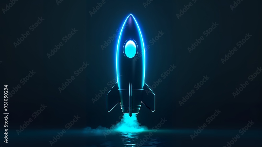 Digital rockets launch into outer space. Boosting and taking off career ...