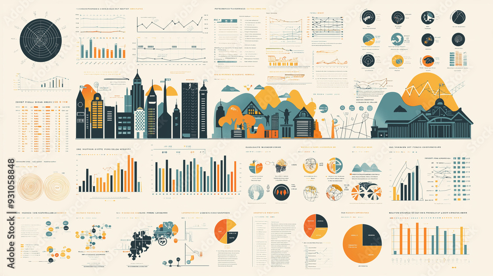 A visually engaging infographic with a flat design style, using icons ...